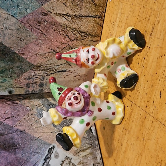 Kitchen | Vintage 195s Clown Salt Pepper Shaker Set Made In Japan ...